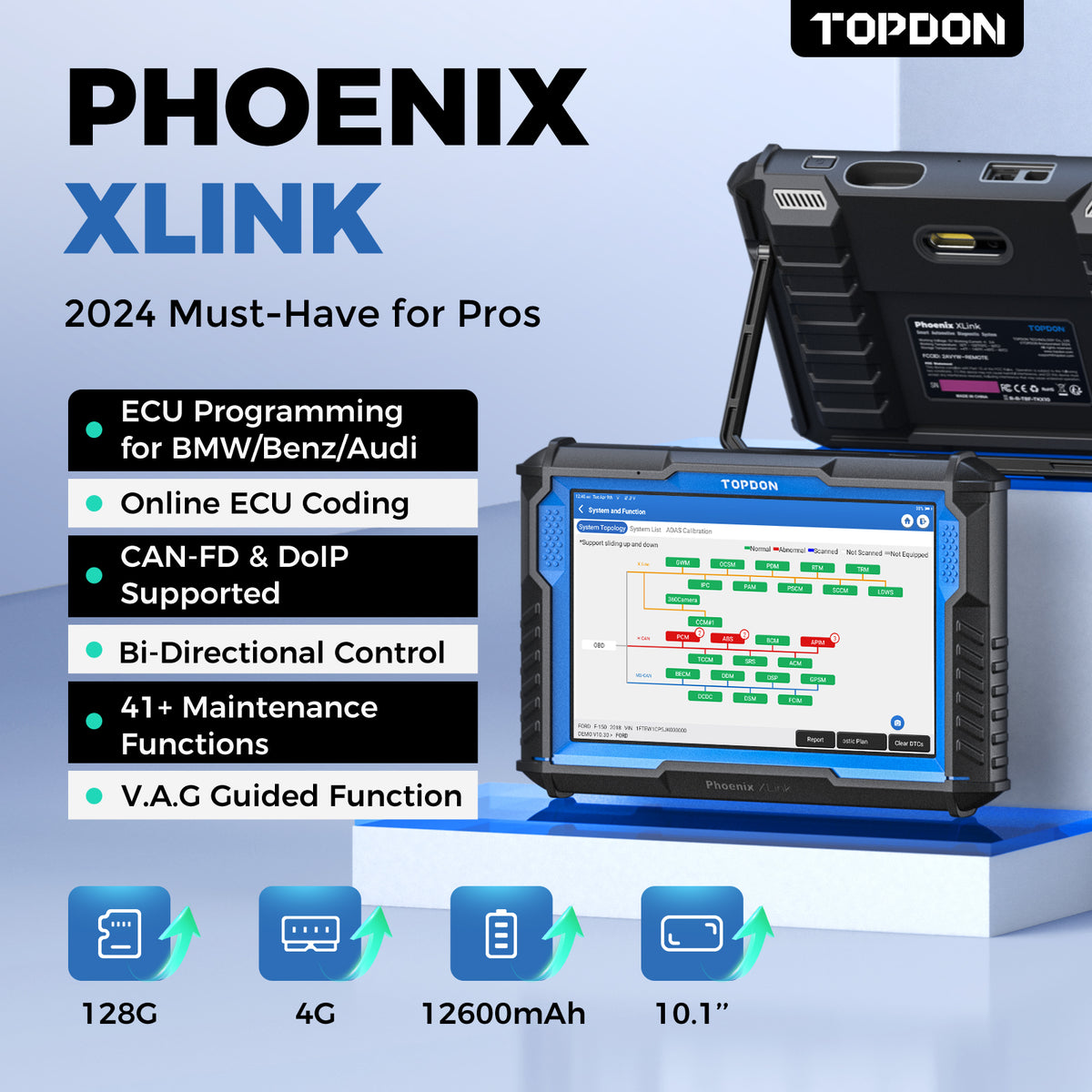 TOPDON Integrated Diagnostic Tool | Phoenix XLink – TOPDON EUROPE